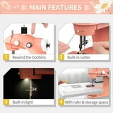 KPCB Mini Portable Sewing Machine with Sewing Kit & Extension Table ...