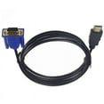 6FT HDMI-compatible to 15Pin VGA Male Adapter Converter Cable with ...