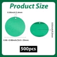 500Pcs PVC Plastic Pendants Flat Round Green 24.5x0.2mm Hole: 1.4mm DIY ...