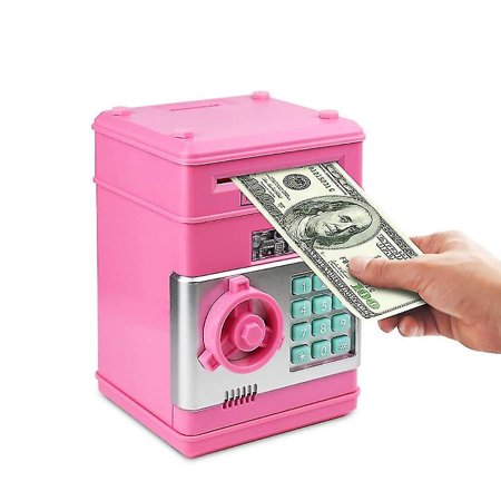 Piggy Bank, Electronic Atm Password Cash Coin Can Toy For Kids-Pink ...