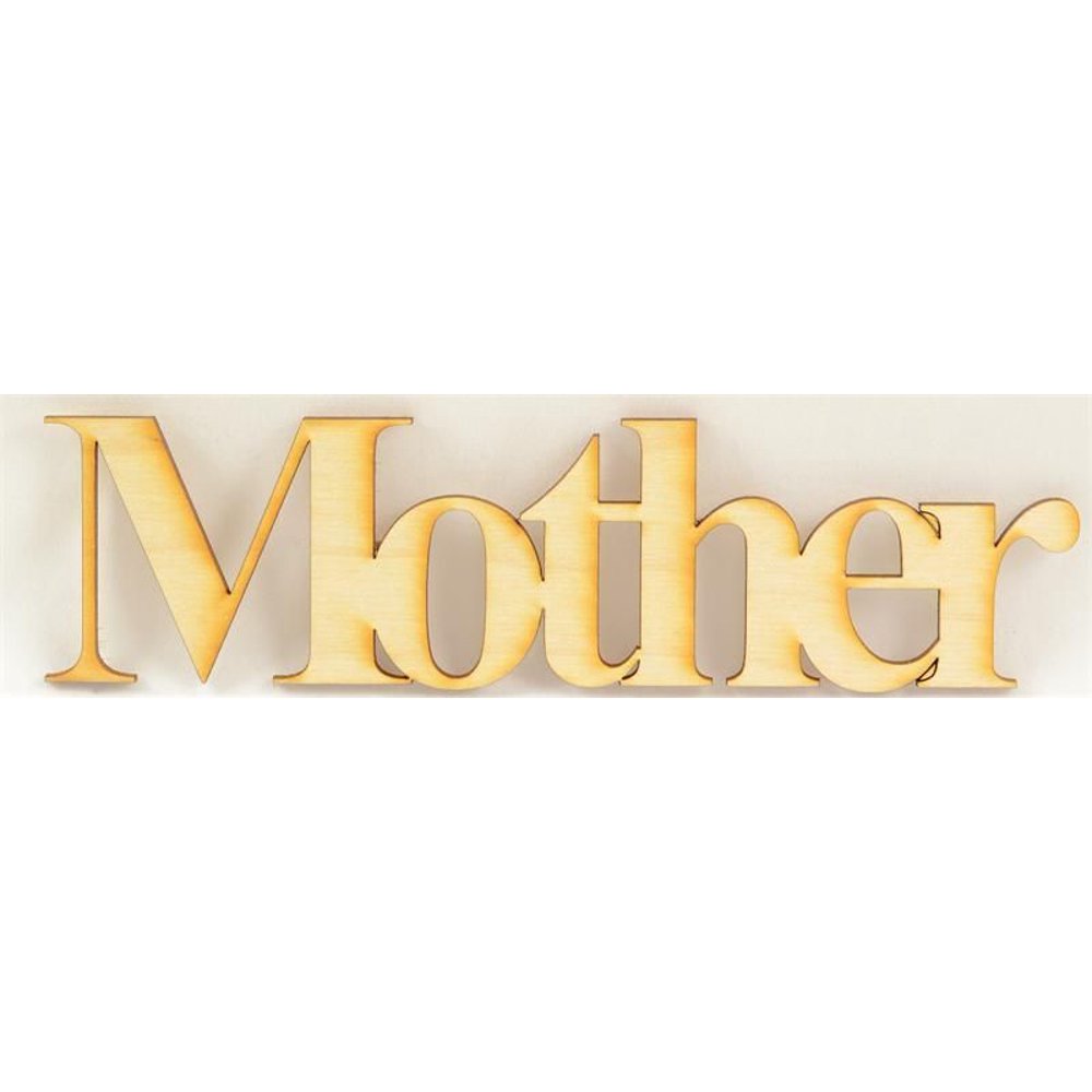 1 Pc, 7.75" X 2" Bold & Unfinished Welded Word Mother For Home & Events ...