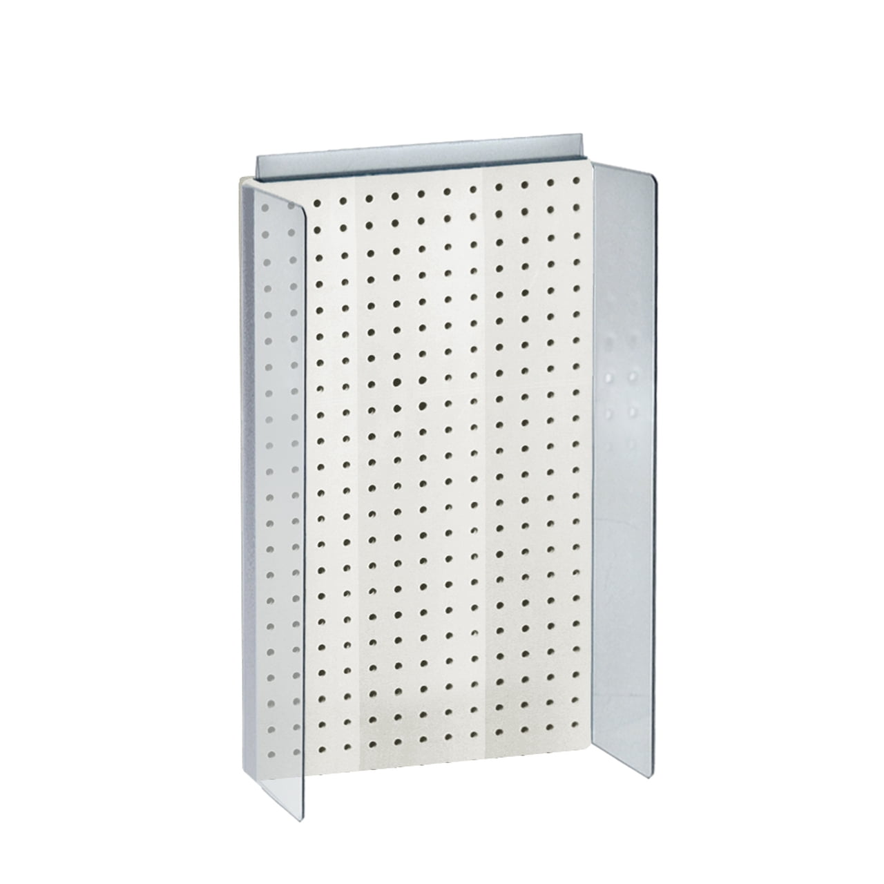 Azar Displays 700355-WHT White 13.5"W x 22"H Pegboard Powerwing Display ...