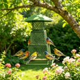 ACDANC Squirrel-Proof Hanging Bird Feeder with Extendable Metal Tray ...