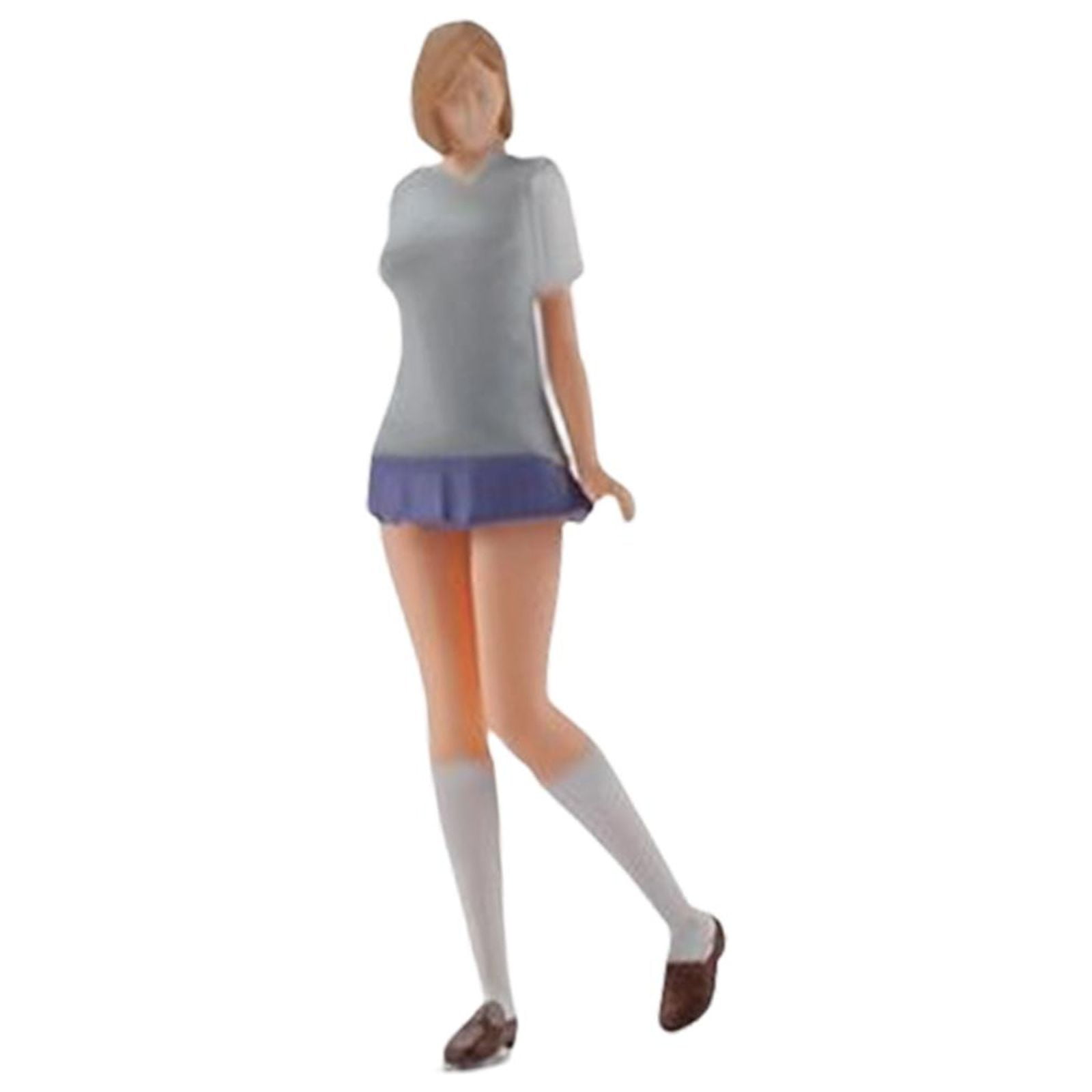 Resin Short Hair Girl Figures 1:64 Dioramas S Scale Layout DIY Projects ...