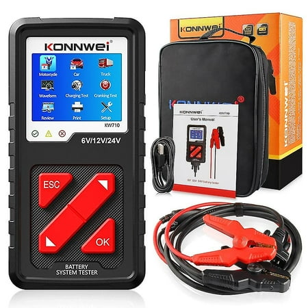 Kw710 Motorcycle Car Truck Battery Tester 6v 12v 24v Battery Analyzer ...