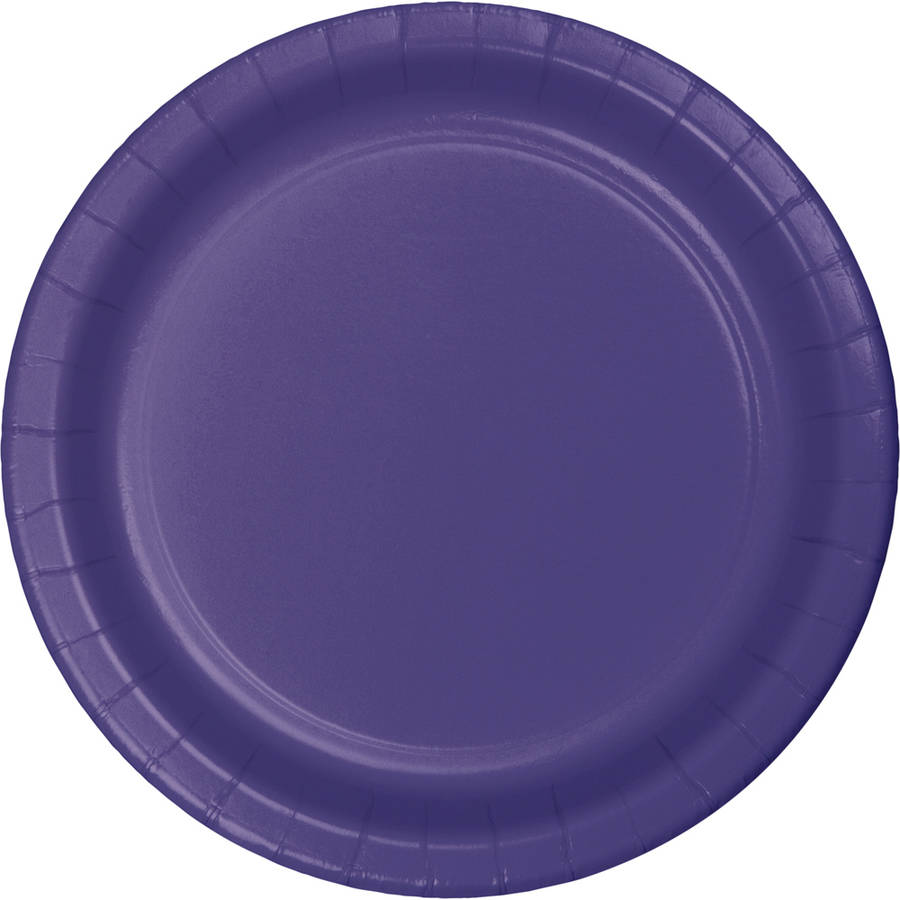 Purple Paper Banquet Plates, 24-Pack - Walmart.com