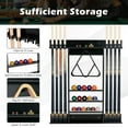 Gymax Billiard Cue Rack Only Wall-mounted Billiard Stick Holder Wall ...