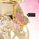 Matashi 24K Gold Plated Crystal Studded Flower Ornament in a Vase with ...
