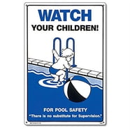 Poolmaster "No Pool After Dark" Sign for Residential and Commercial ...