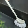Toilet Brush with Plastic Bristles and Long Handle for Bathroom ...