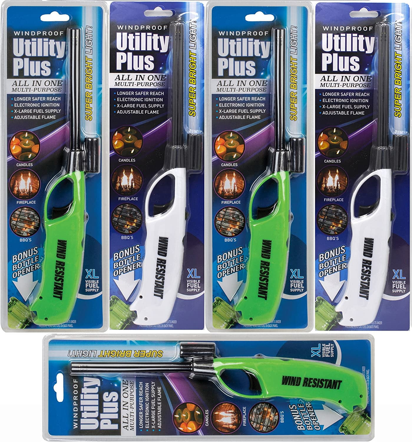Elite Brands USA Windproof Jet Flame Long Neck Lighters, Ideal for ...