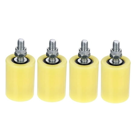 mmirethe 4x Light Yellow Roller Guiding Wheels Easy-to And Multi ...