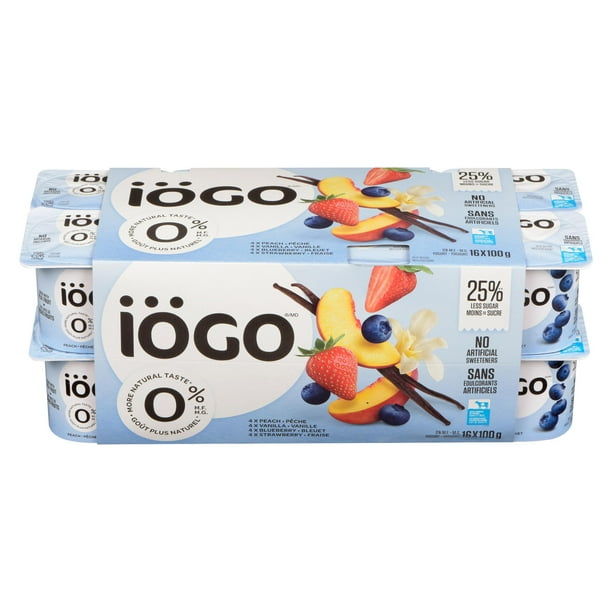iÖGO 0 % Yogurt Strawberry, Blueberry, Peach and Vanilla - Walmart.ca