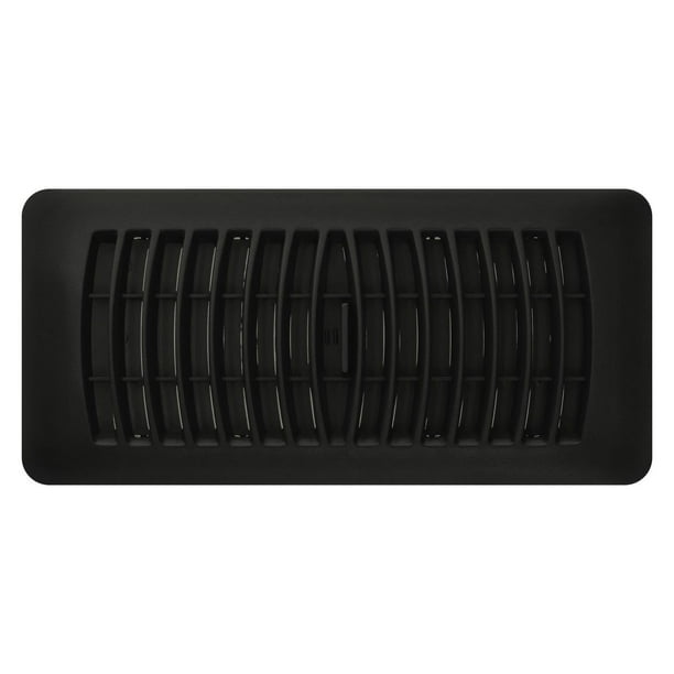 Imperial 4" x 10" Black Plastic Floor Register, Louvered, 4"x10" BLK ...