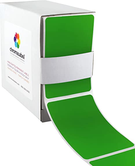 ChromaLabel 2 x 3 inch Permanent Color Labels with Dispenser Box 250 ...