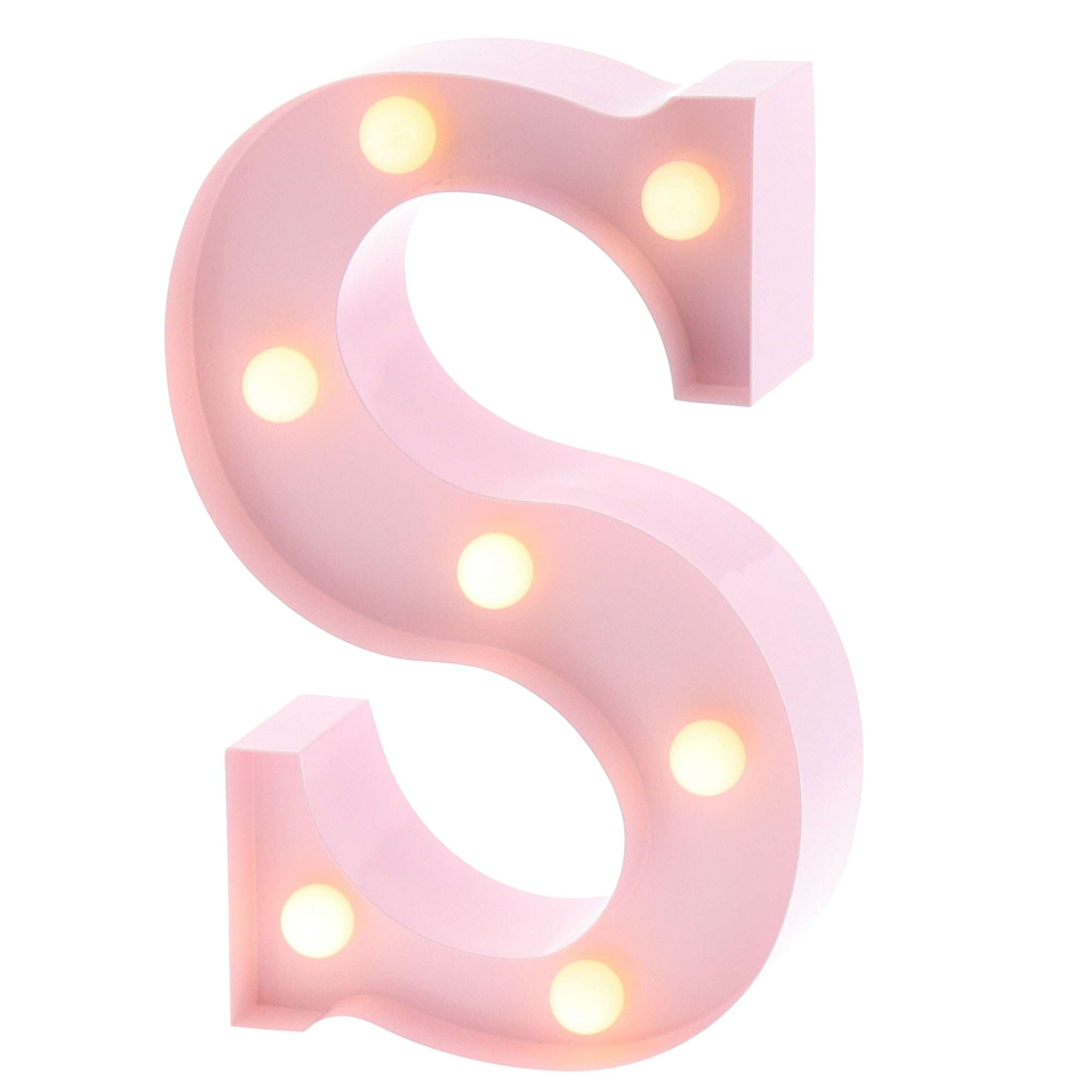 Barnyard Designs Metal Marquee Letter S Light Up Wall Initial Nursery ...