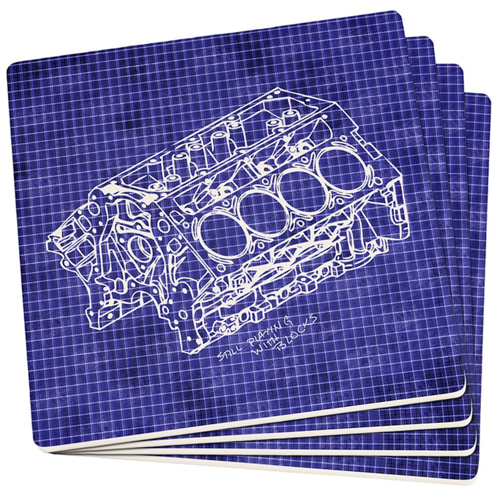 Mechanic Still Playing With Blocks Set of 4 Square Sandstone Coasters ...