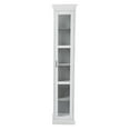 Balterri Tall Curio with Glass Door - White - Walmart.com
