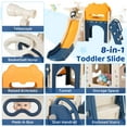 LAZY BUDDY 8 in 1 Slide for Toddlers, Kids Climber Slide Playset for ...