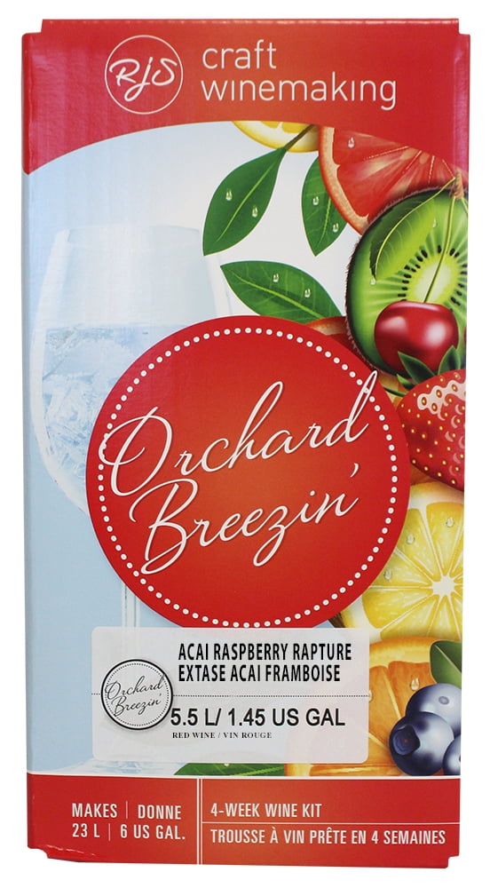 Orchard Breezin' Acai Raspberry Rapture Wine Kit - Walmart.com