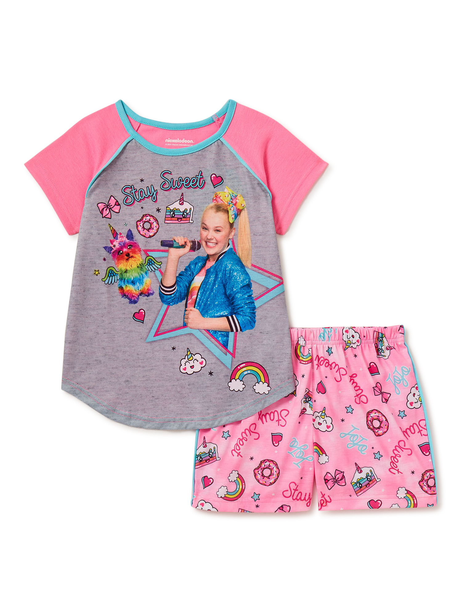 JoJo Siwa Girls Pajamas Kids PJs Short Sleeve 2PC Pajama Set, 4-12 ...