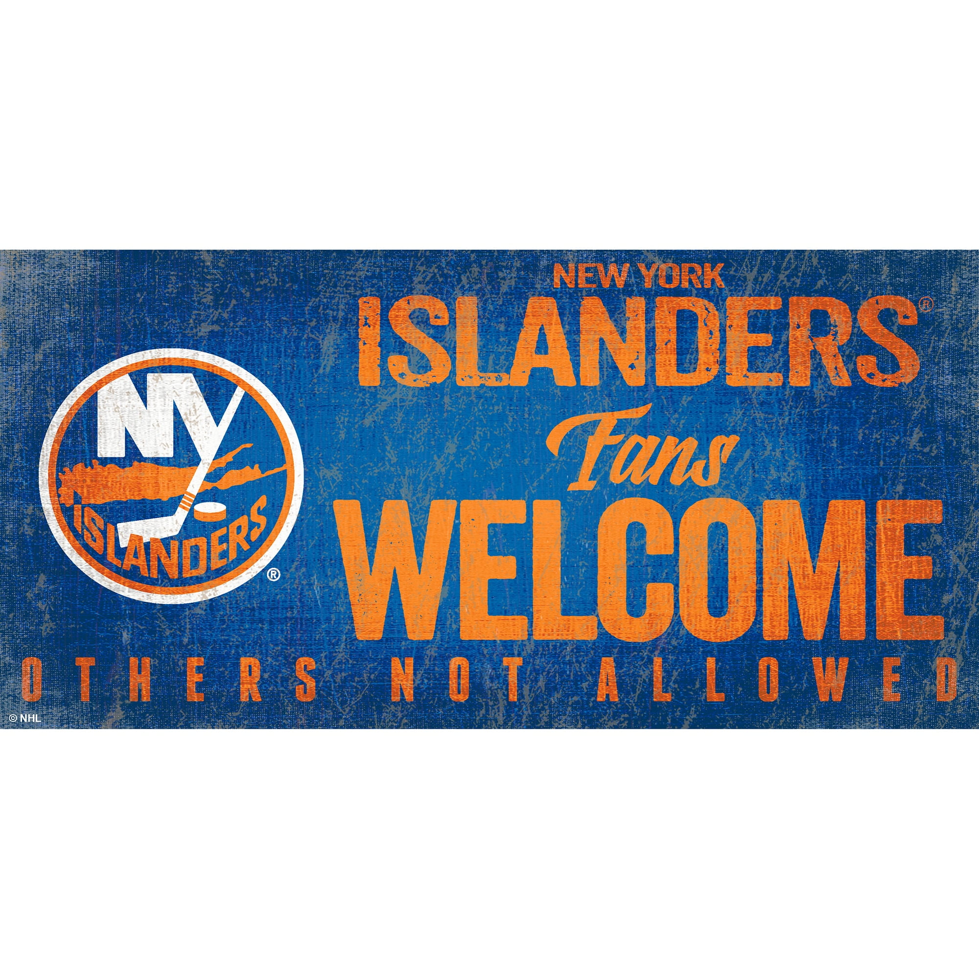 New York Islanders 6" x 12" Fans Welcome Sign - Walmart.com