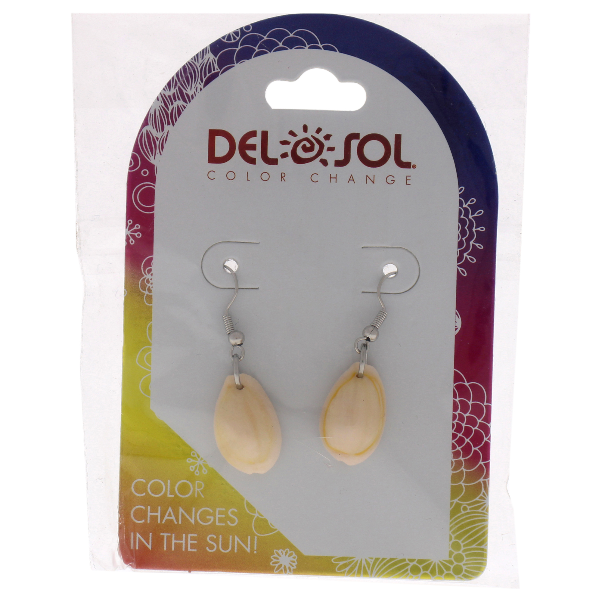 Delsol Color-Changing Earrings - Pink Cowrie - Walmart.com