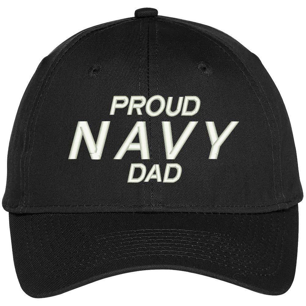 Trendy Apparel Shop Proud Navy Dad Embroidered Patriotic Baseball Cap ...