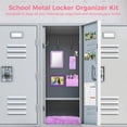 22 PCS Purple Locker Organizer Kit,Locker Decor with Shelf, Fluffy Rug ...