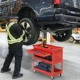 Odaof 3 Tier Mobile Metal Toolbox, Rolling Tool Cart with Wheels and ...