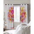 Colorful Flowers Tree Blackout Curtains for Bedroom Living Room ...
