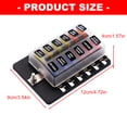 Heavy Duty 12 Circuit Fuses Panel with Clear Protective Cover 12 Route ...