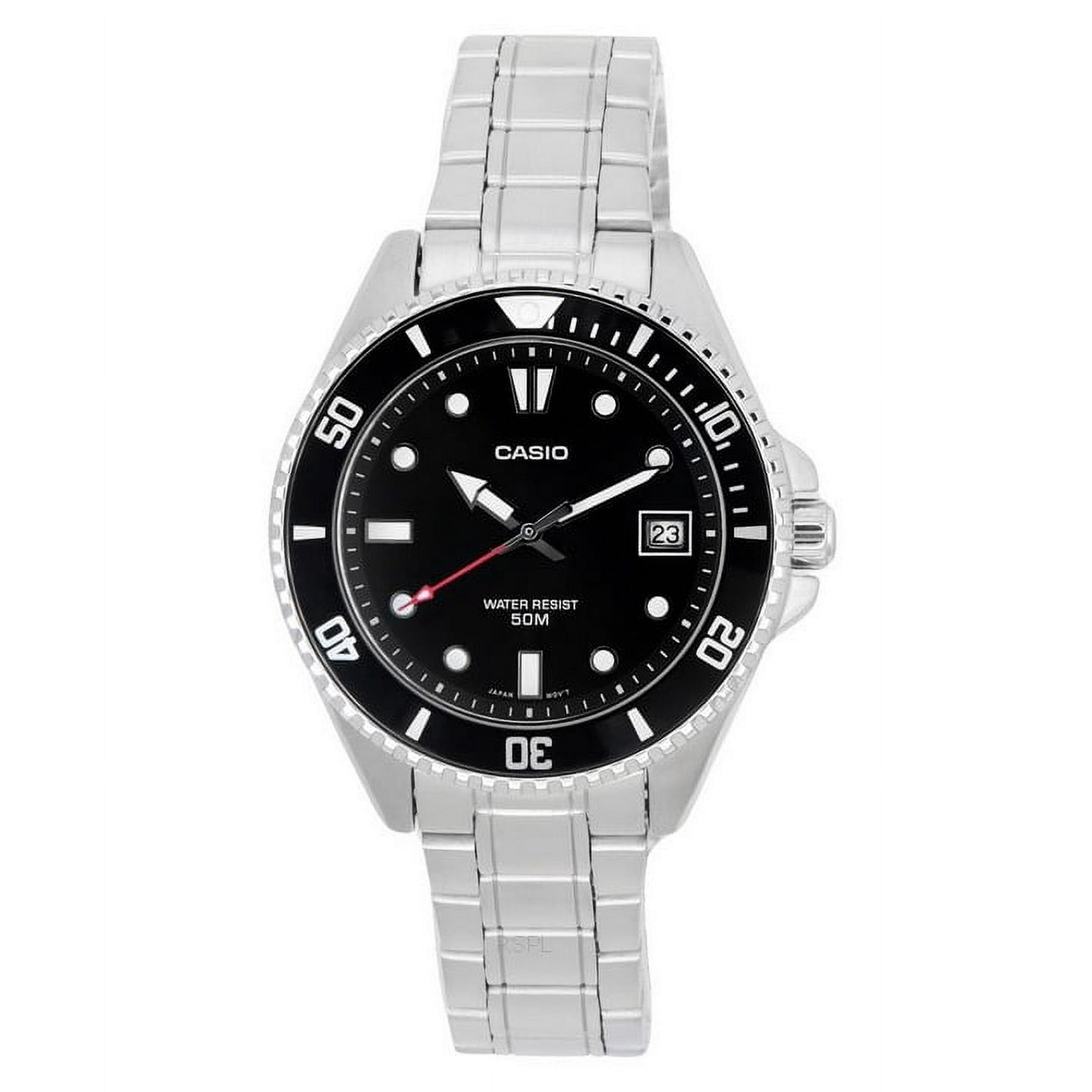 Click here for Casio Standard Analog Stainless Steel Black Dial Q... prices
