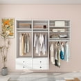 ModMakers White Modular Closet System, Wood Closet Organizer and ...