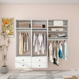 ModMakers White Modular Closet System, Wood Closet Organizer and ...
