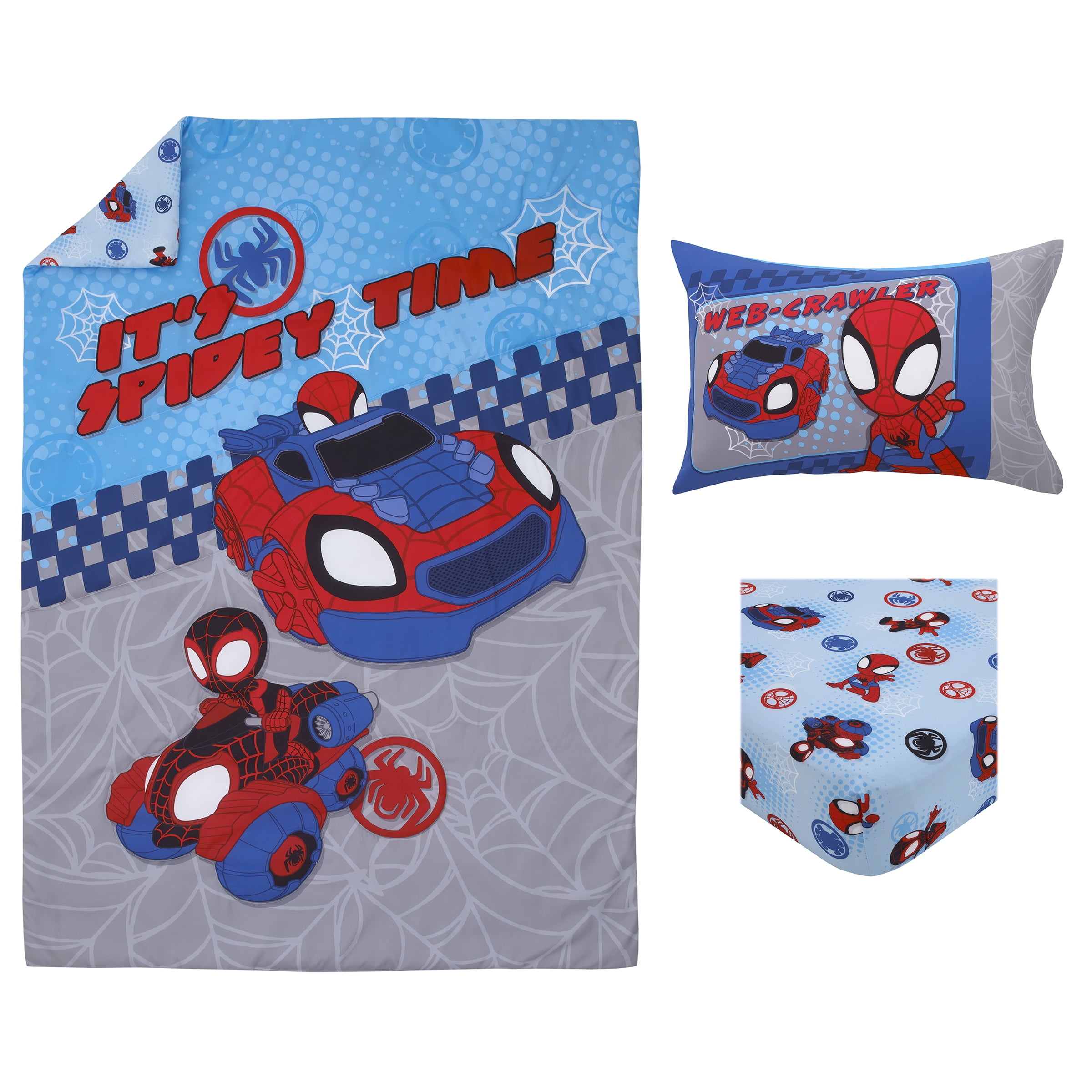 Marvel Spidey & his Amazing Friends Toddler Bedding Set, Toddler Bed ...