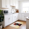Cute Black Cat Door Mat 20x31.5 Inch Red Flower Bee Country Style ...
