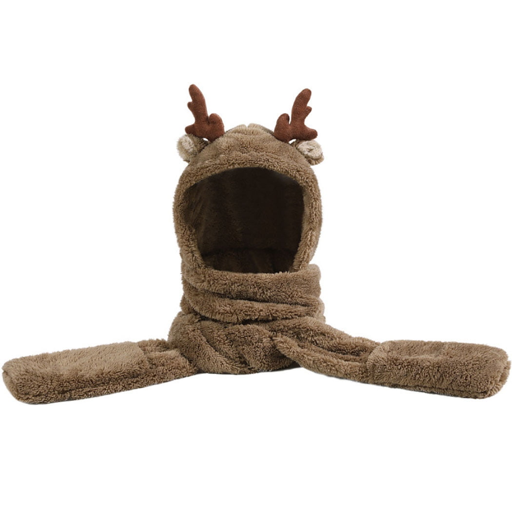 Click here for Nobrand Hoodie Hat Plush Warm Bear Ears Hooded Sca... prices