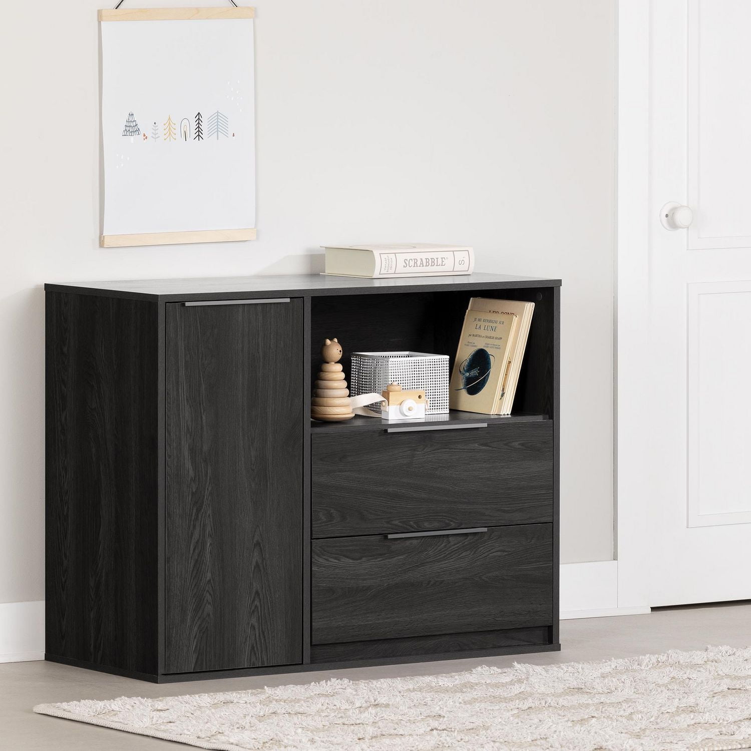 Click here for South Shore Hourra 2-Drawer Dresser With Door For... prices