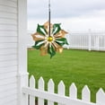 360 Degree Rotating Wind Spinner Colorful Iron Flower Outdoor Windmill ...