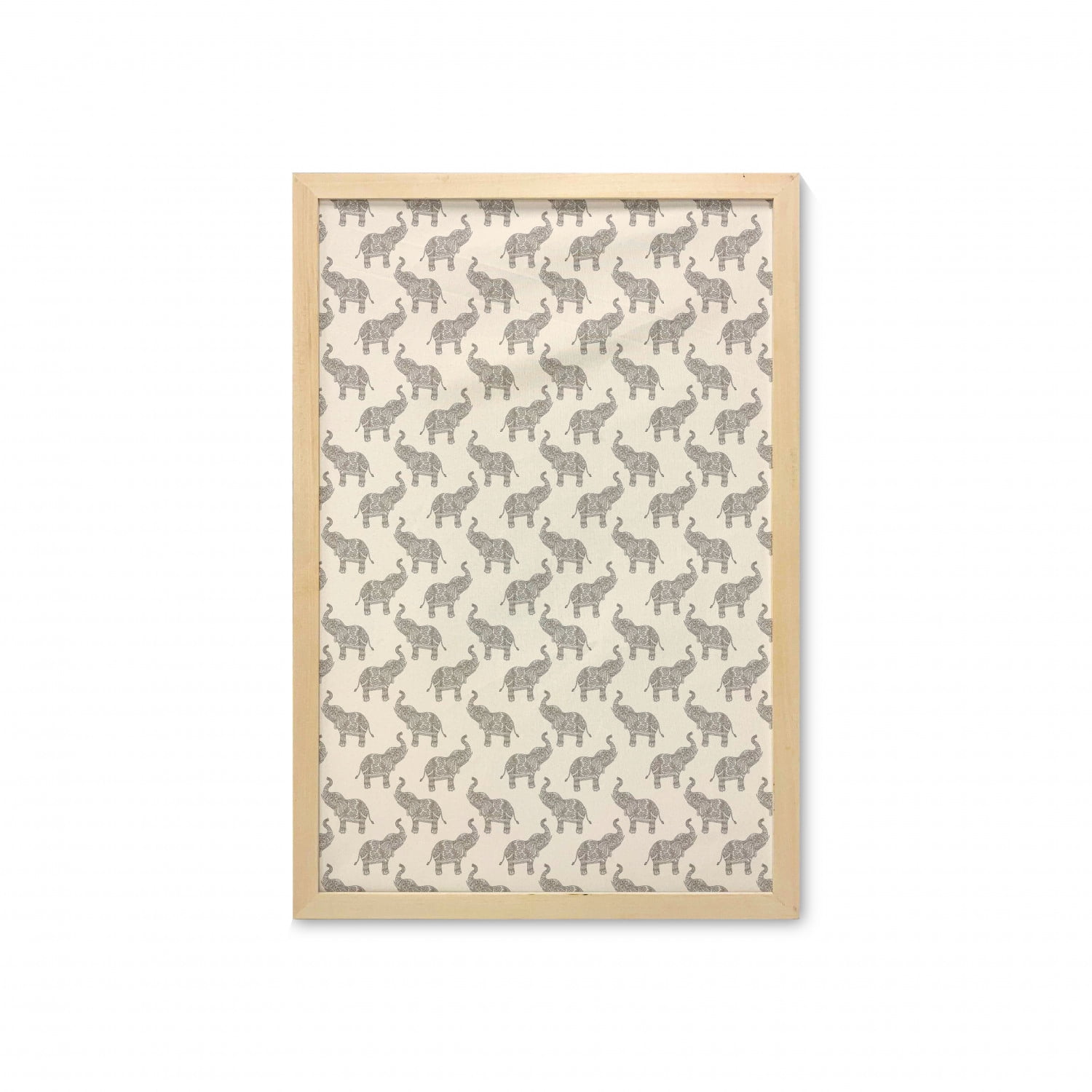 Animal Wall Art with Frame, Hand Drawn Zentangle Patterned Repetitive ...