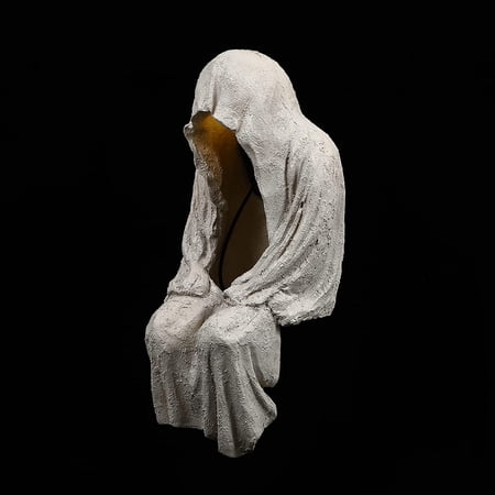 HTCM Solar Statue Garden Light Ghost Ghost Statue Halloween Pathway ...