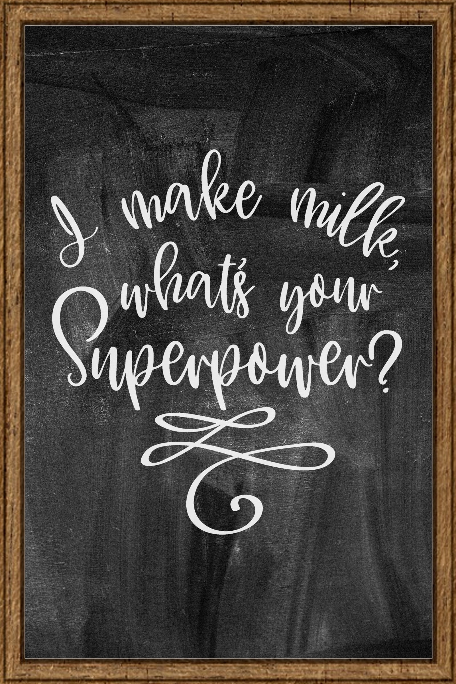 I make milk whats your superpower? cursive funny mom life newborn Tin ...