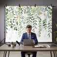 10x8ft Photo Backdrop, Sage Green Eucalyptus Leaves Soft Polyester ...