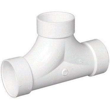 Charlotte Pipe Schedule 40 4 in. Hub x 4 in. Dia. Hub PVC Sanitary Tee - Walmart.com