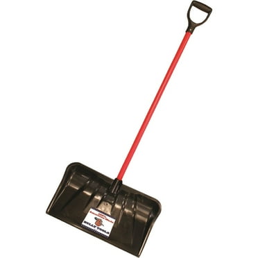 Bully Tools 92817 Steel Snow Pusher with Fiberglass D-Grip Handle, 24 ...