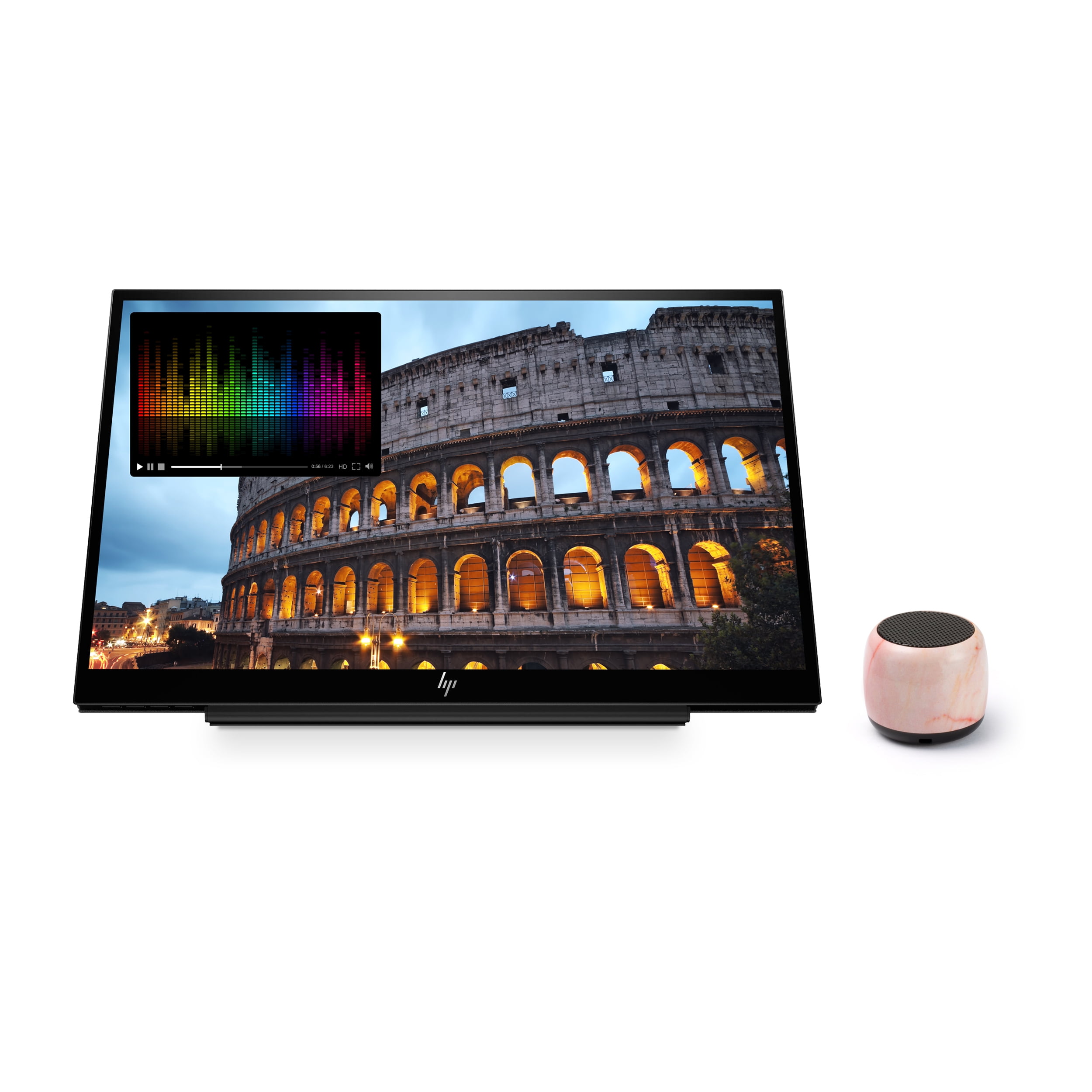 HP S14 FHD (1920x1080) Portable Monitor Travel Bundle with USB Type-C ...