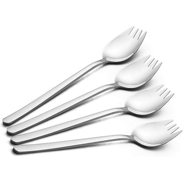 5Pcs Stainless Steel Spork for Soup, Salad, Noodles - Eating Flatware ...