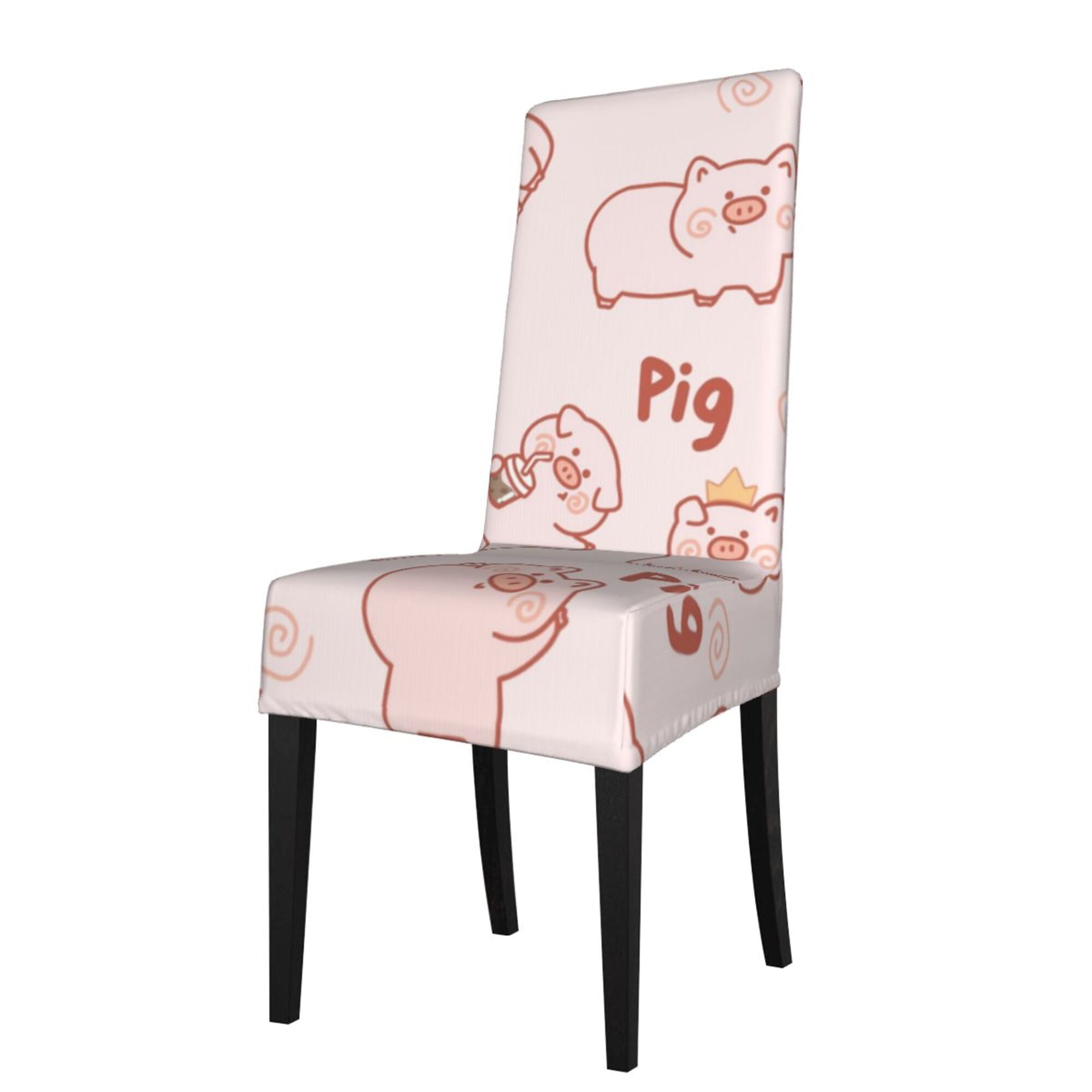ZICANCN Pink Cartoon Pig Chair Protectors Seat Covers , Dining Chair ...