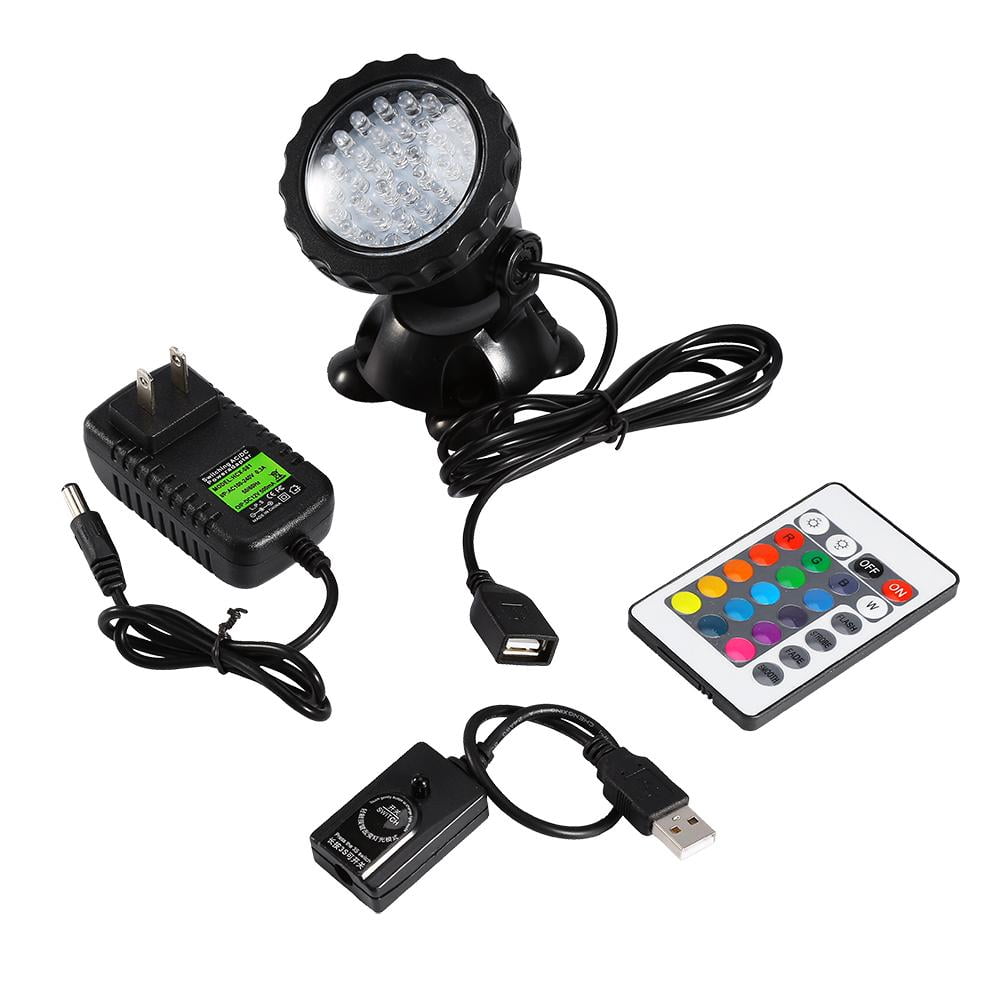 36-LED Waterproof Submersible Spotlight Landscape Lamp for Aquarium ...